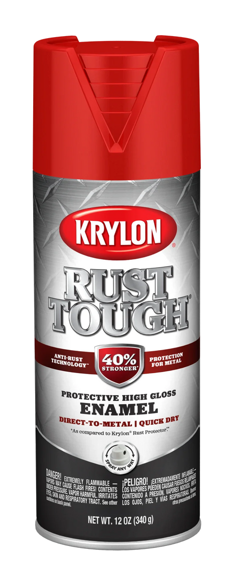 Krylon Rust Tough® With Anti-Rust Technology™ Enamel Gray Rust 12 oz ...
