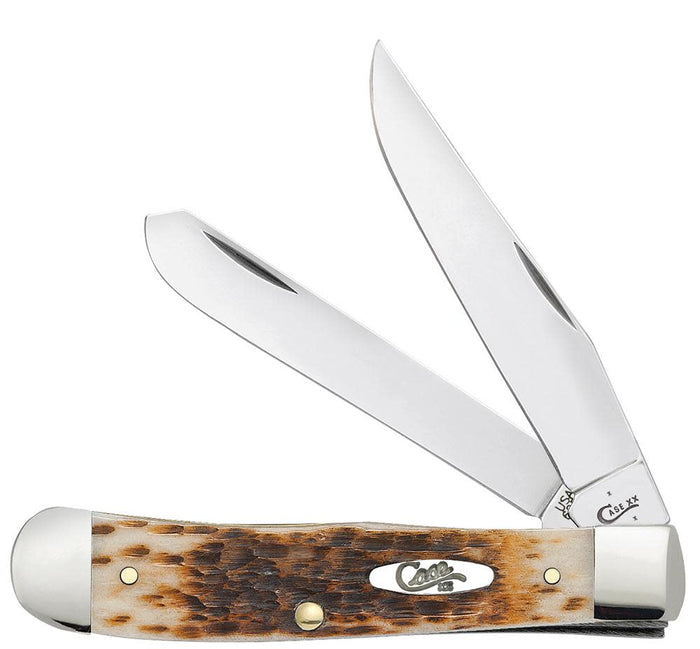 Case Knives Trapper Peach Seed Jig Amber Bone CS Trapper - Jefferson ...