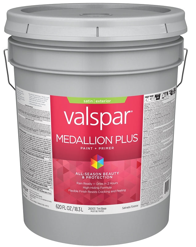 Valspar® Medallion® Plus Exterior Paint + Primer Satin Clear Base ...