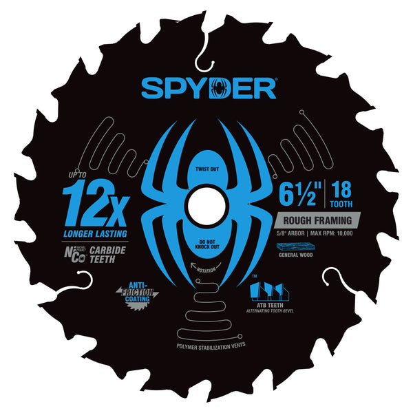 Spyder 6-1/2" 18-Tooth Saw Blade for Rough Framing - Jefferson City, TN ...