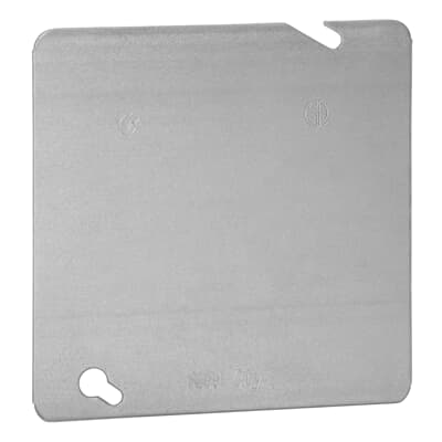 ABB Installation Steel City Square Box Cover, 4-11/16 Inch Square, 72C1 ...