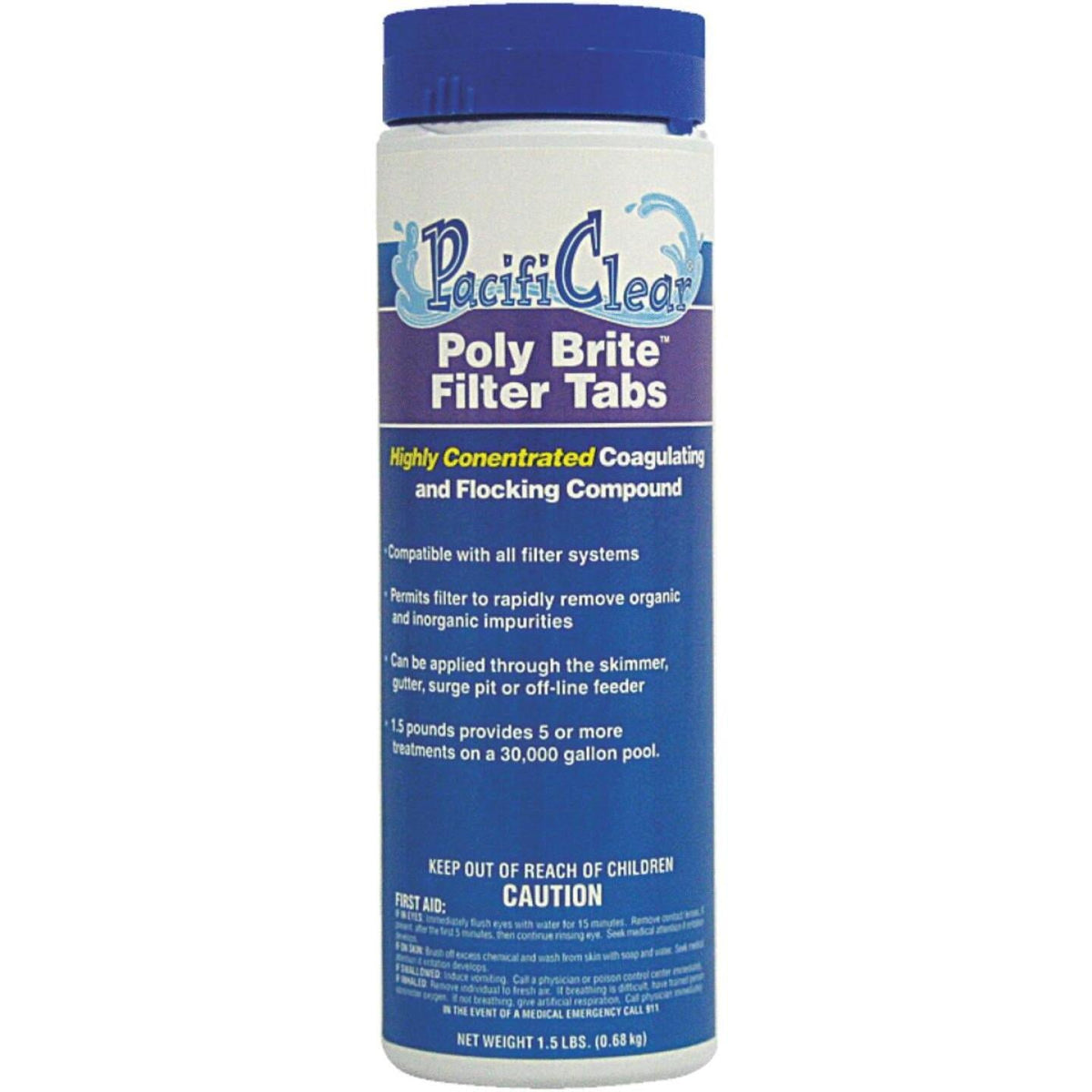 PacifiClear Poly Brite 1.5 Lb. Filter Clarifier Tablet - Jefferson City ...